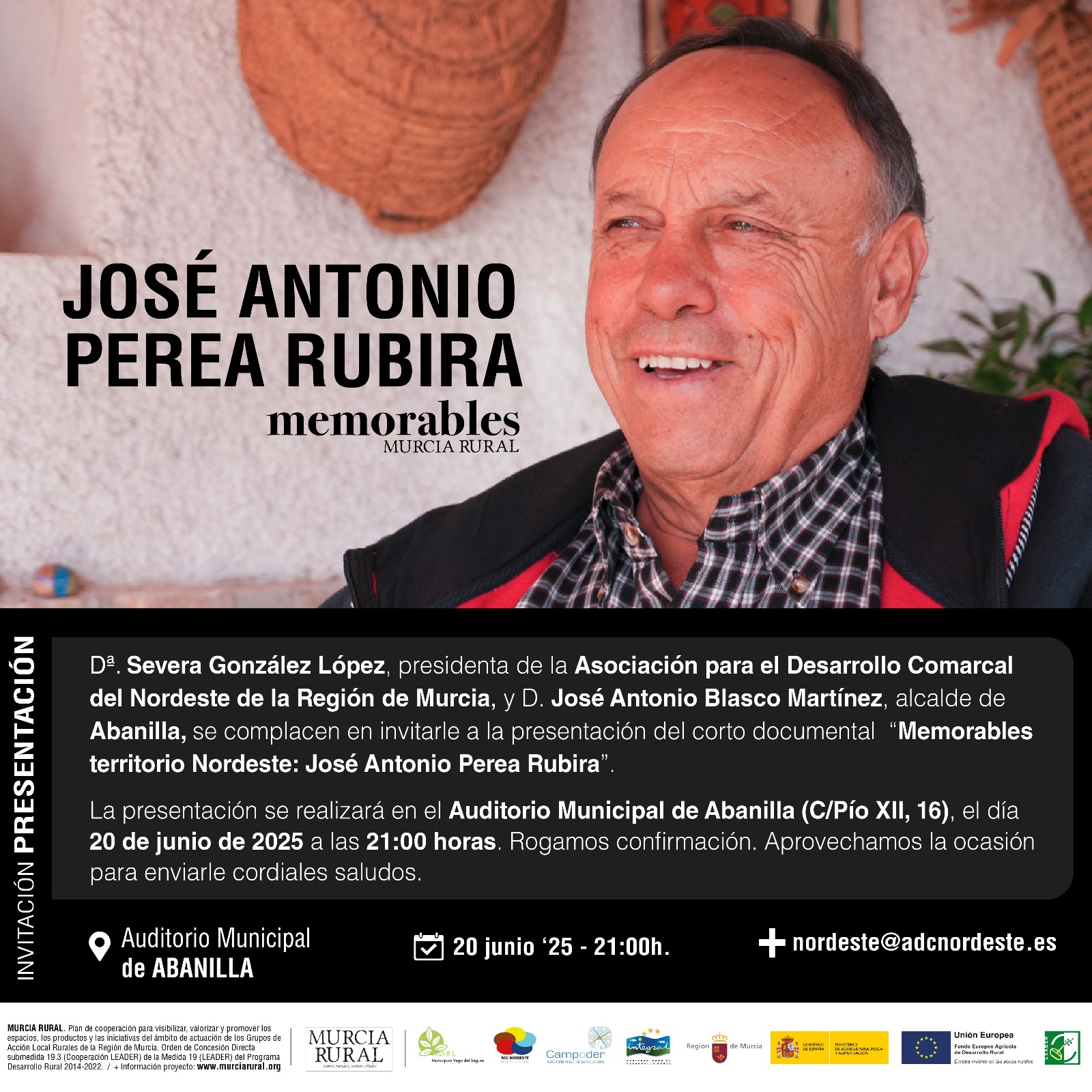 José Antonio Perea, es el próximo protagonista de Memorables de Murcia ...